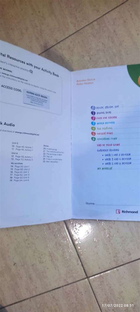 Richmond Activity Booknotebook Inglés 6 Primaria De Segunda Mano Por