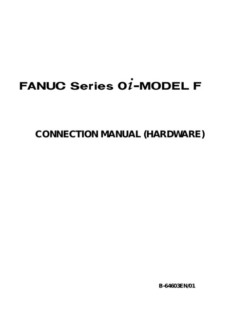 Fanuc B 64603EN 01 CONNECTION MANUAL