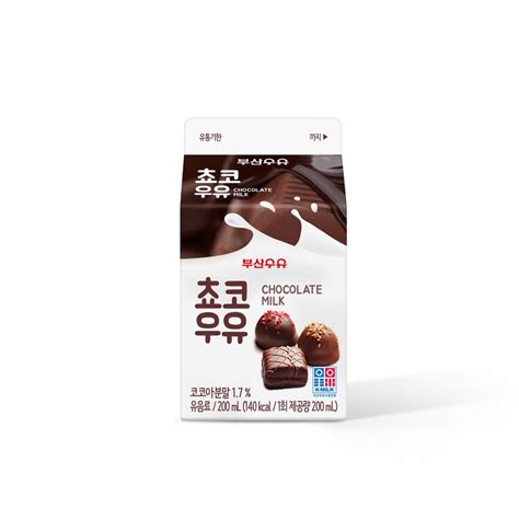 부산 쵸코 우유 200ML 배민스토어