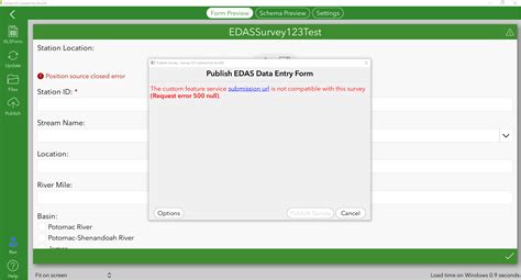 Error Code 500 When Trying To Publish Survey123 Co Esri Community