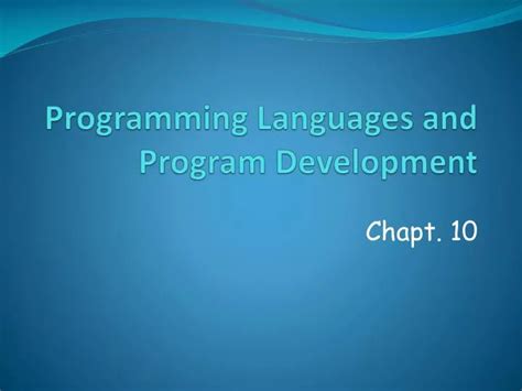 ppt programming languages and program development powerpoint