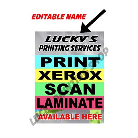 Print Xerox Scan Laminate Tarpaulin Editable Name Shopee Philippines