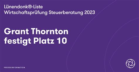 Grant Thornton Erneut Unter Den Top 10 Der Lünendonk® Liste 2023