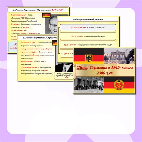 Презентация по Всеобщей истории на тему Германия в 1945 начале 2000