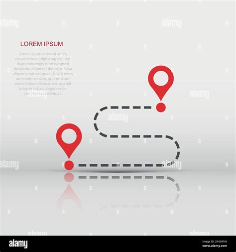 Move Location Icon In Flat Style Pin Gps Vector Illustration On White Isolated Background