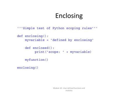 lecture 10 user defined functions and modules ppt
