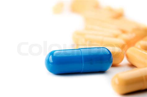 Blue Tablet Stock Image Colourbox