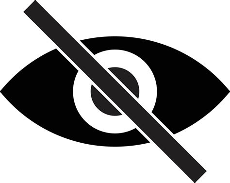 No Eye Sign Eye Prohibited Icon Unseen Icon Vector Show Password