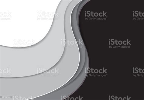블랙 디자인 현대 배경 벡터 일러스트 레이 션에 추상 회색 톤 곡선 겹칩니다 0명에 대한 스톡 벡터 아트 및 기타 이미지 0명 3차원 형태 개념 Istock