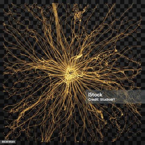 抽象的な科学や技術の背景動的粒子の配列ベクトルの図 3dのベクターアート素材や画像を多数ご用意 3d しぶき つながり Istock