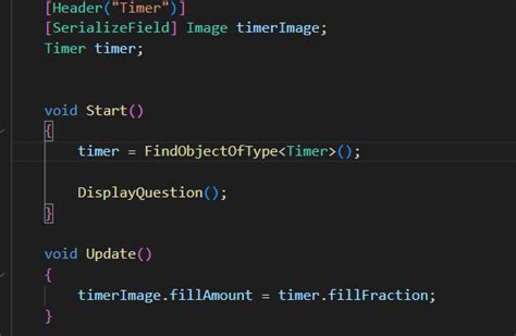 Null Refrence Exception Error After Adding Fillamount Line Ask Gamedevtv