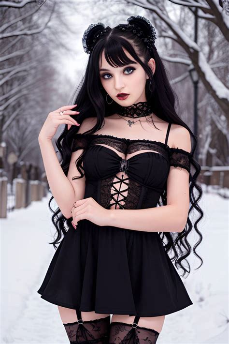 Goth Girl Winter Graveyard By Tsar Sigma On Deviantart