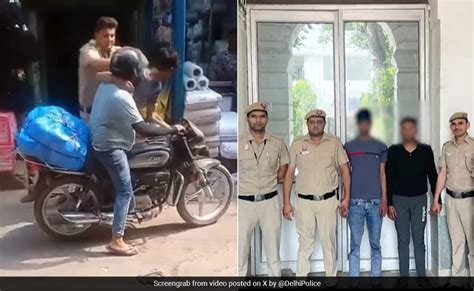 Watch Delhi Cop Catches Thief Red Handed As He Tries To Steal Bikers