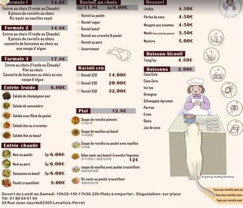 Menu 2024 Ravi Ravioli In Levallois Perret Thefork