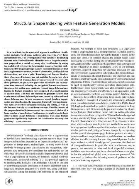 PDF Structural Shape Indexing With Feature Generation Models