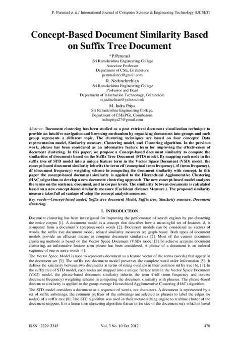 concept based document similarity based on suffix tree document