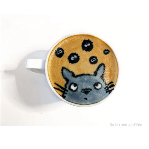 Totoro Latte Art Scrolller