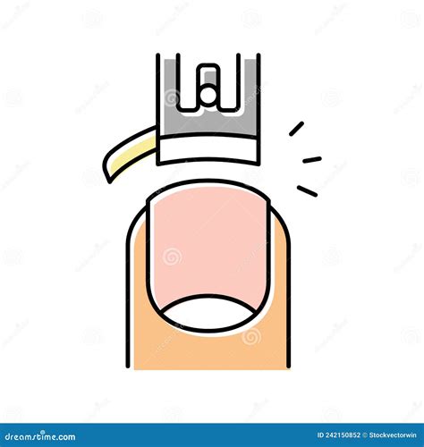 钉子切割彩色图标矢量图 向量例证 插画 包括有 手指 查出 剪切 闪亮指示 钉子 图标 对象 242150852