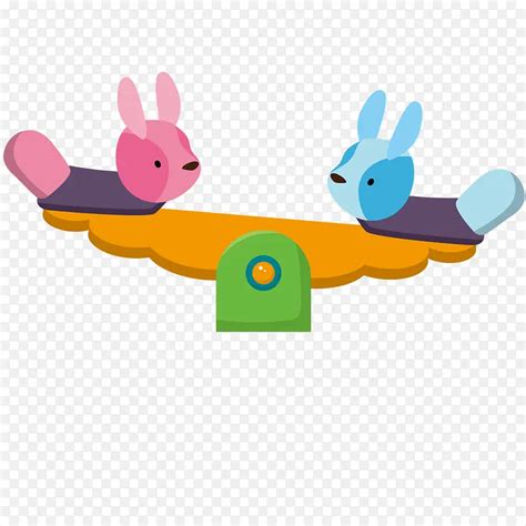 趴在跷跷板上的小动兔子png图片素材下载 图片编号10886442 Png素材网