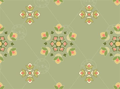 印花图案设计 家纺图案壁纸 传统图案刺绣图案敦煌花砖 鹿堡设计 站酷zcool