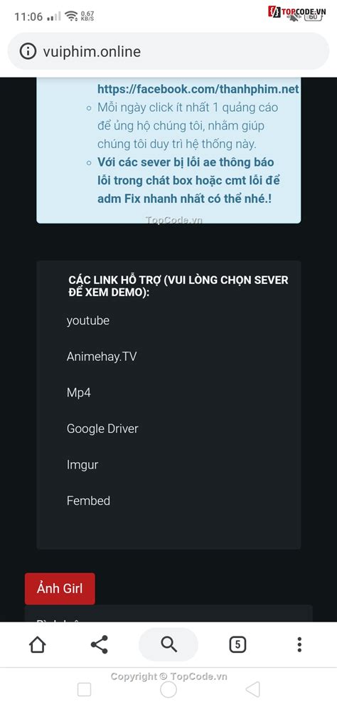 Source Code Get Link Video Nhiều Server