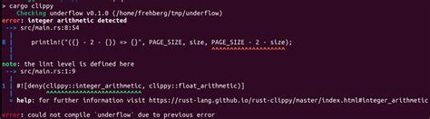 Rust Detect Unsigned Integer Underflow Blog Frehberg
