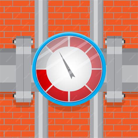 premium vector indicator on the pipe with spectrum index and pointer industrial indicator for