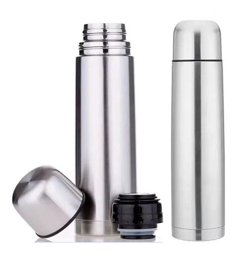 Termo Garrafa Térmica Inox de acero inoxidable mL plateado MercadoLibre