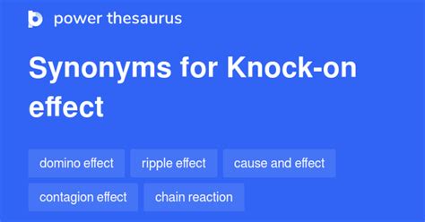 Knock On Effect Synonyms 186 Similar Words And Phrases