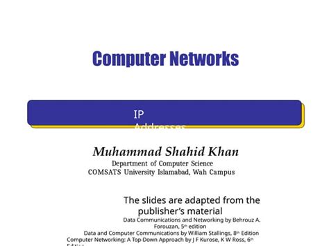 Ip Addressing Lecture Computer Networkpptx