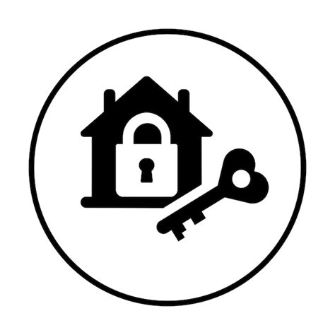 Premium Vector Home Security Black Icon Vector Graphics