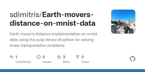 GitHub Sdimitris Earth Movers Distance On Mnist Data Earth Mover S Distance Implementation On