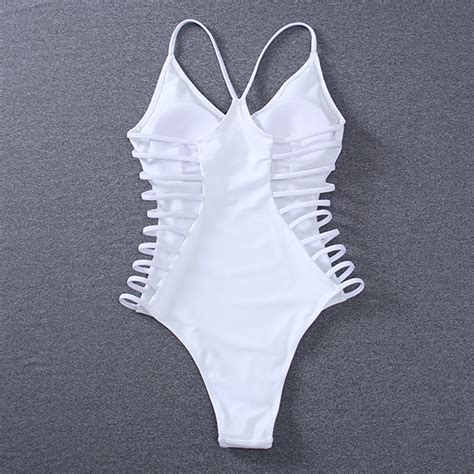 Solid Color Sexy One Piece Swimwear 31303 Summer Bathing Suits