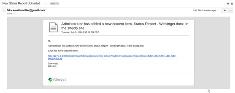 Technical Tips And Tricks Alfresco Notification Rules Alerting Users Of New File Uploads