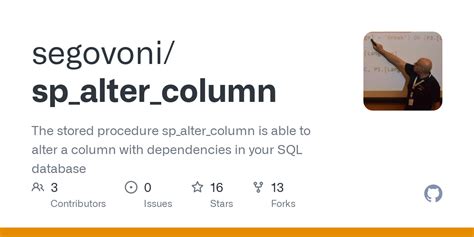GitHub Segovoni Sp Alter Column The Stored Procedure Sp Alter Column Is Able To Alter A