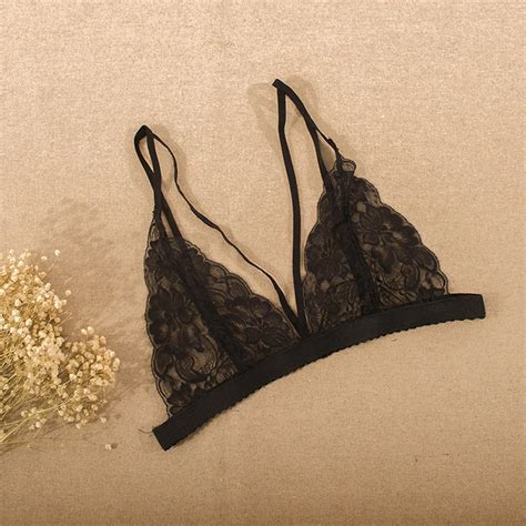 Sexy Bra Floral Lace Wire Bra Bustier Sheer Top Seamless Bralette