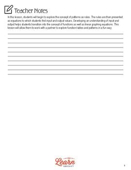 Number Patterns Lesson Plan By Learn Bright Education TPT