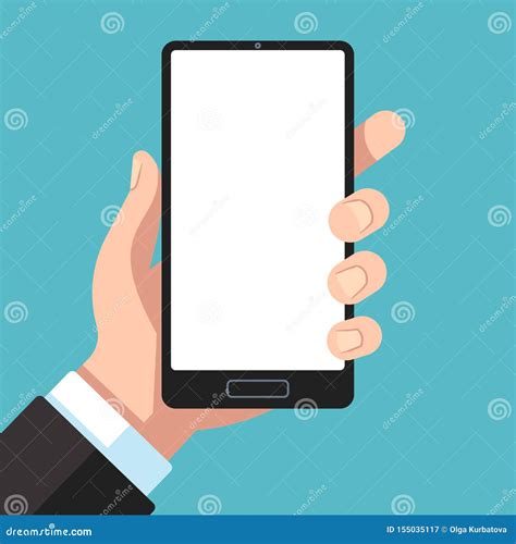 Smartphone In Hand Businessman Hand Holding Mobile Phone Stock Vector