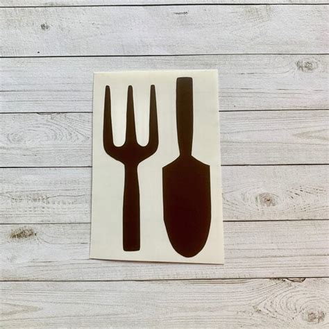 Graden Tool Decal Garden Decal Trowel Decal Trowel Etsy