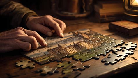 Old Hands Assemble Vintage Puzzles With An Old Castle Stock