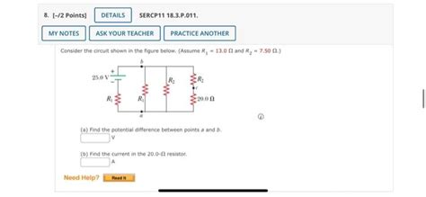 Solved Consider The Circuit Shown In The Figure Below