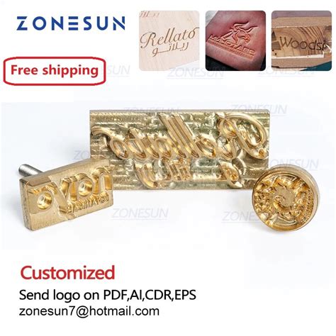 Zonesun 엠보싱 가죽 금형 목재 맞춤 로고 금속 스탬프 열 프레스 도구 브랜딩 철 엠보싱 금형mould Mould