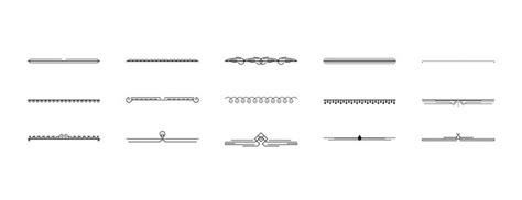 Premium Vector Set Black Simple Line Collection Doodle Border Elements Vector Design Style