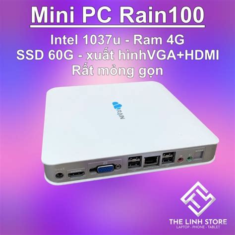 Cây máy tính mini PC mini RAIN 100 Intel 1037u ram 4G SSD 60G Lazada vn