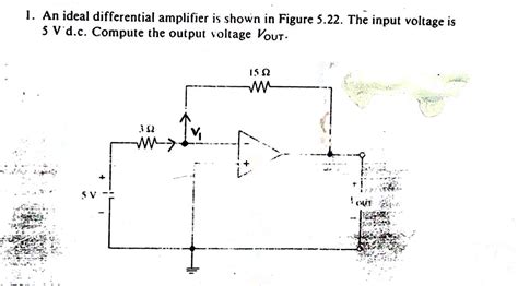 Solved An Ideal Differential Amplifier Is Shown In Figure Chegg