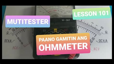 How To Use Ohmmeter Multimeter YouTube