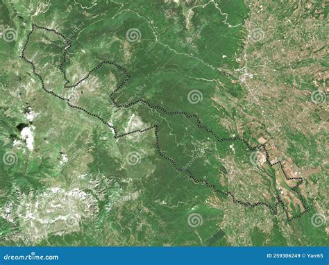 Junik Kosovo Low Res Satellite No Legend Stock Illustration