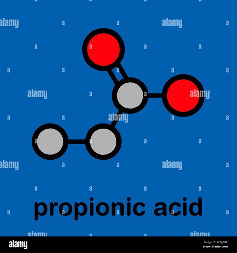 Propionic Acid Propanoic Acid Molecule Used As Preservative In Food