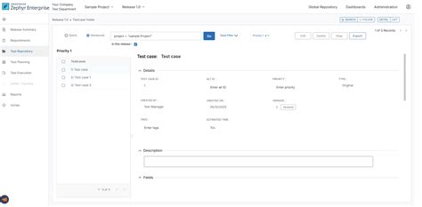 test repository zephyr enterprise documentation