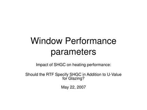 Ppt Window Performance Parameters Powerpoint Presentation Free Download Id 5896956